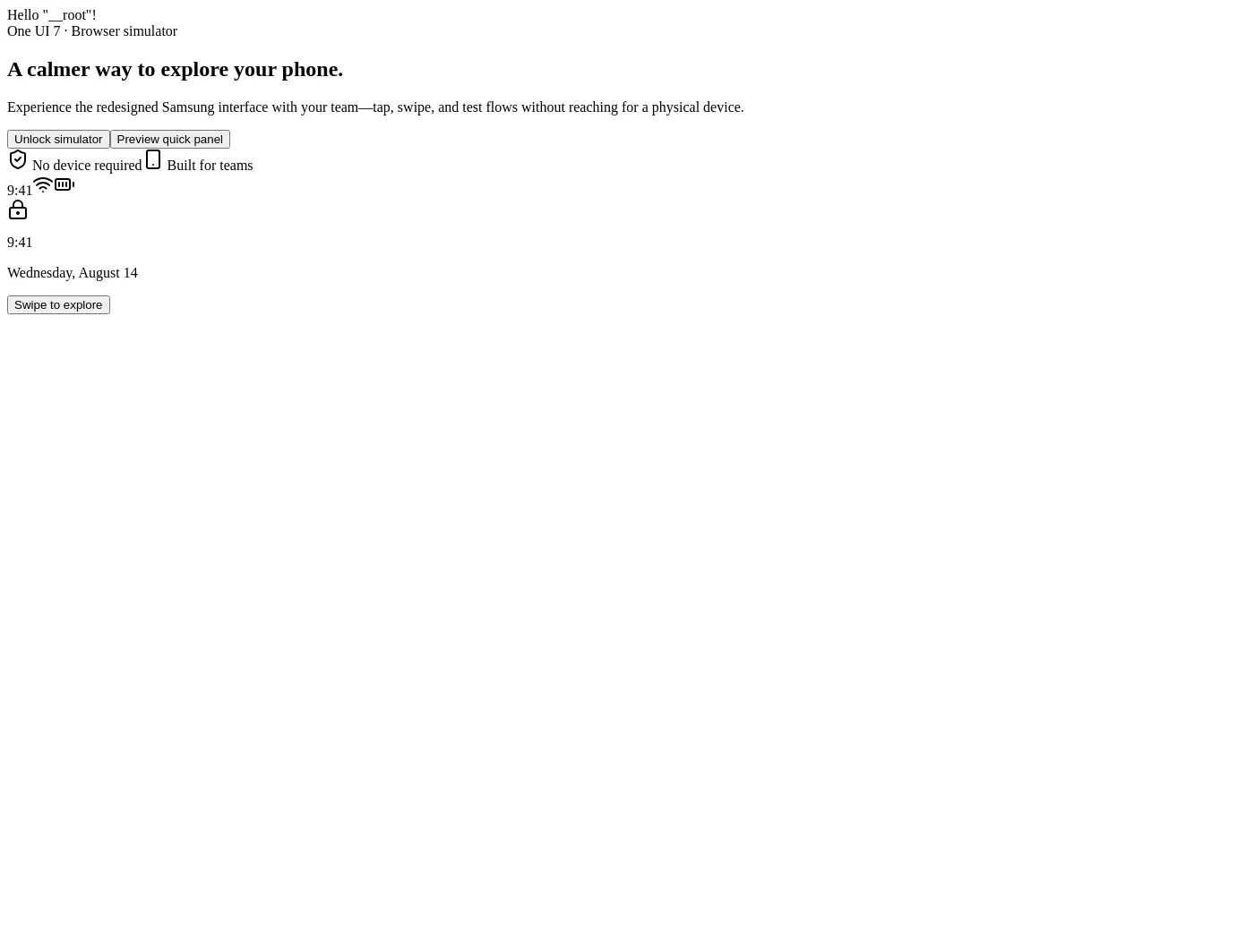 One UI 7 Browser Simulator