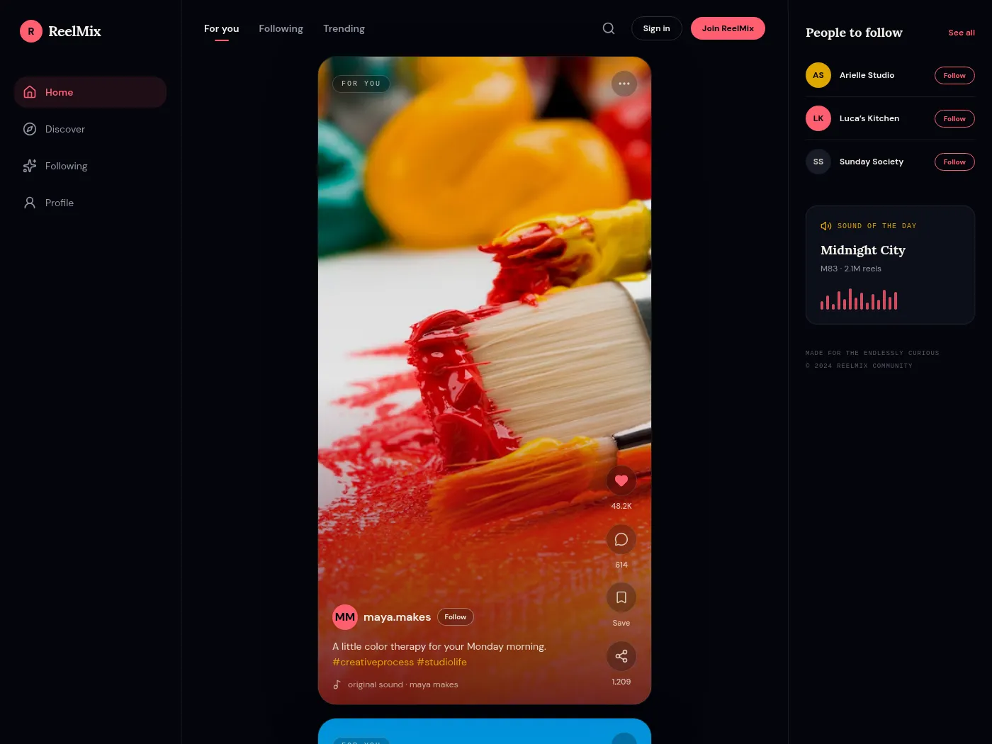 ReelMix Social Platform
