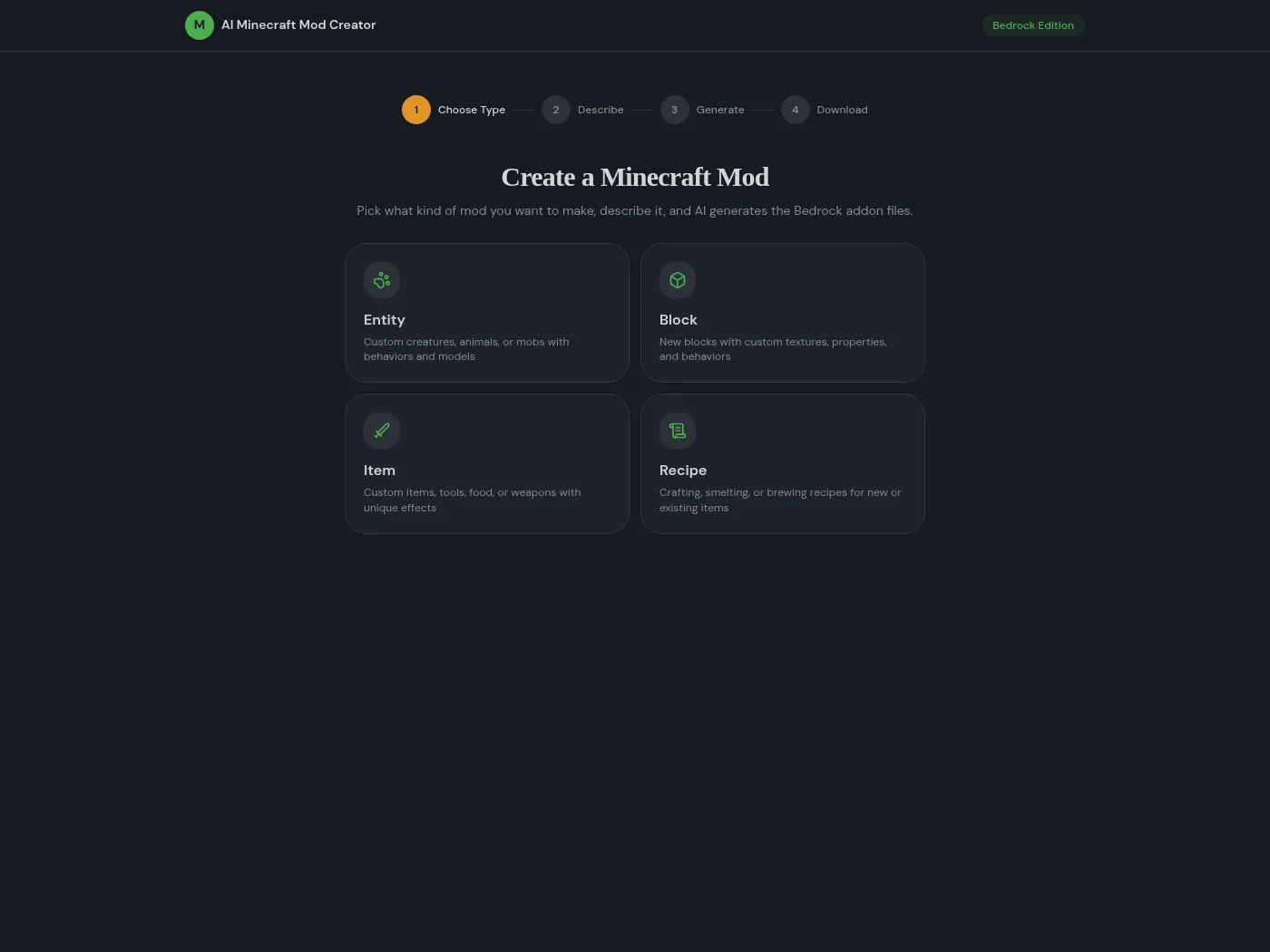 AI Minecraft Mod Creator