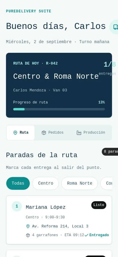 PureRoute Delivery App