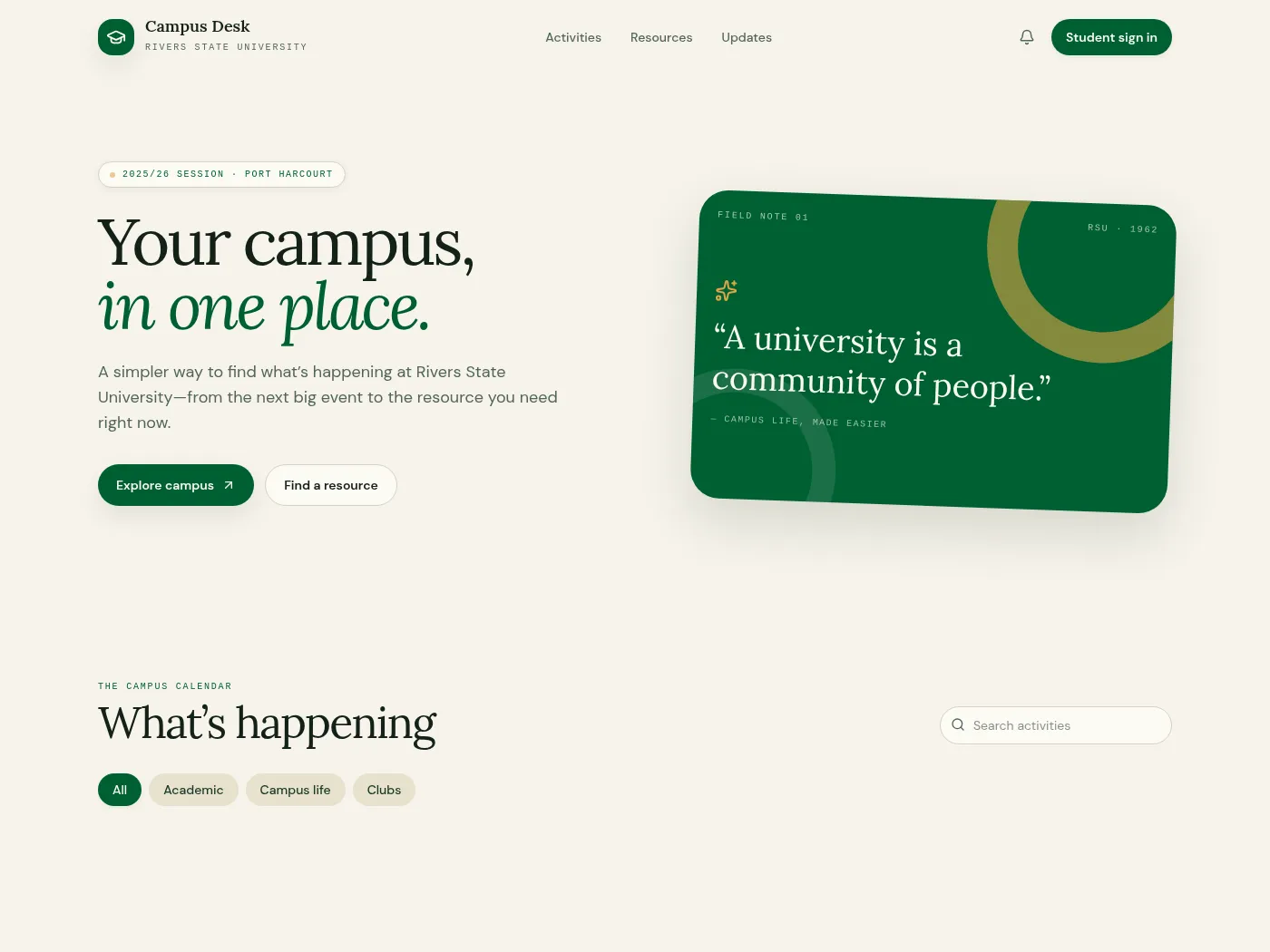 RSU Student Portal