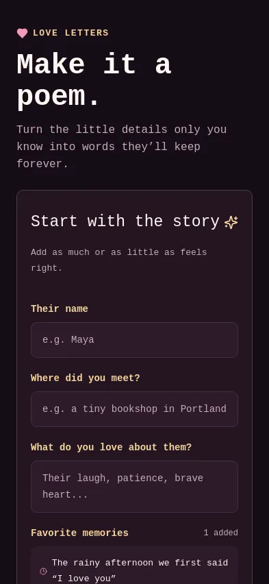 Love Poem Generator