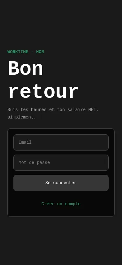WorkTime HCR Tracker