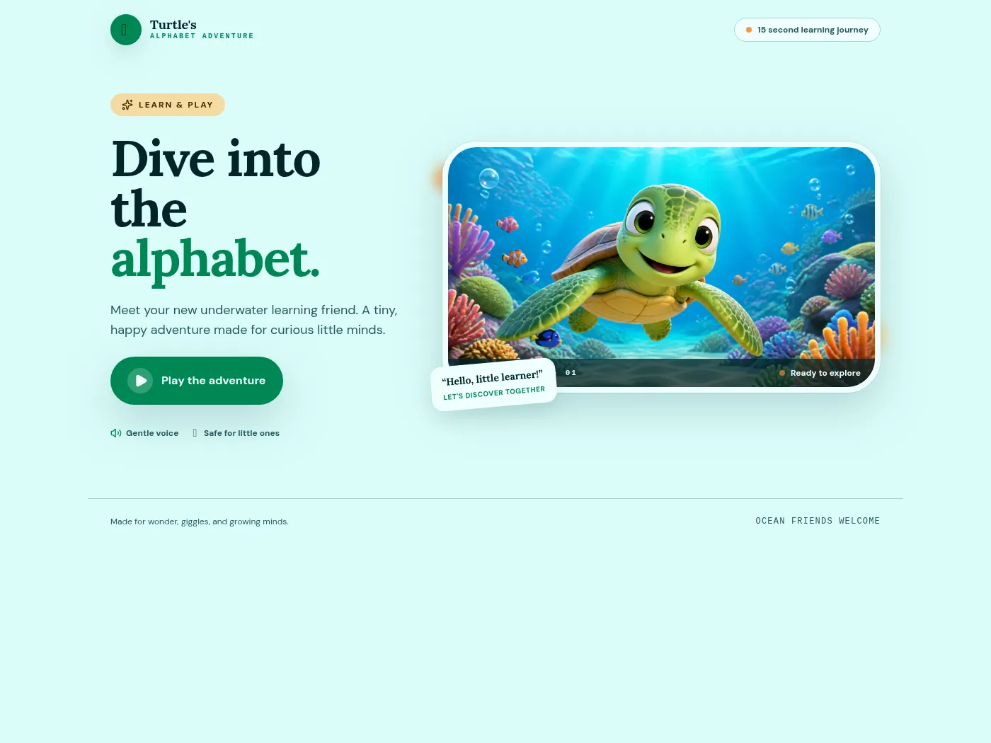 Turtle's Alphabet Adventure