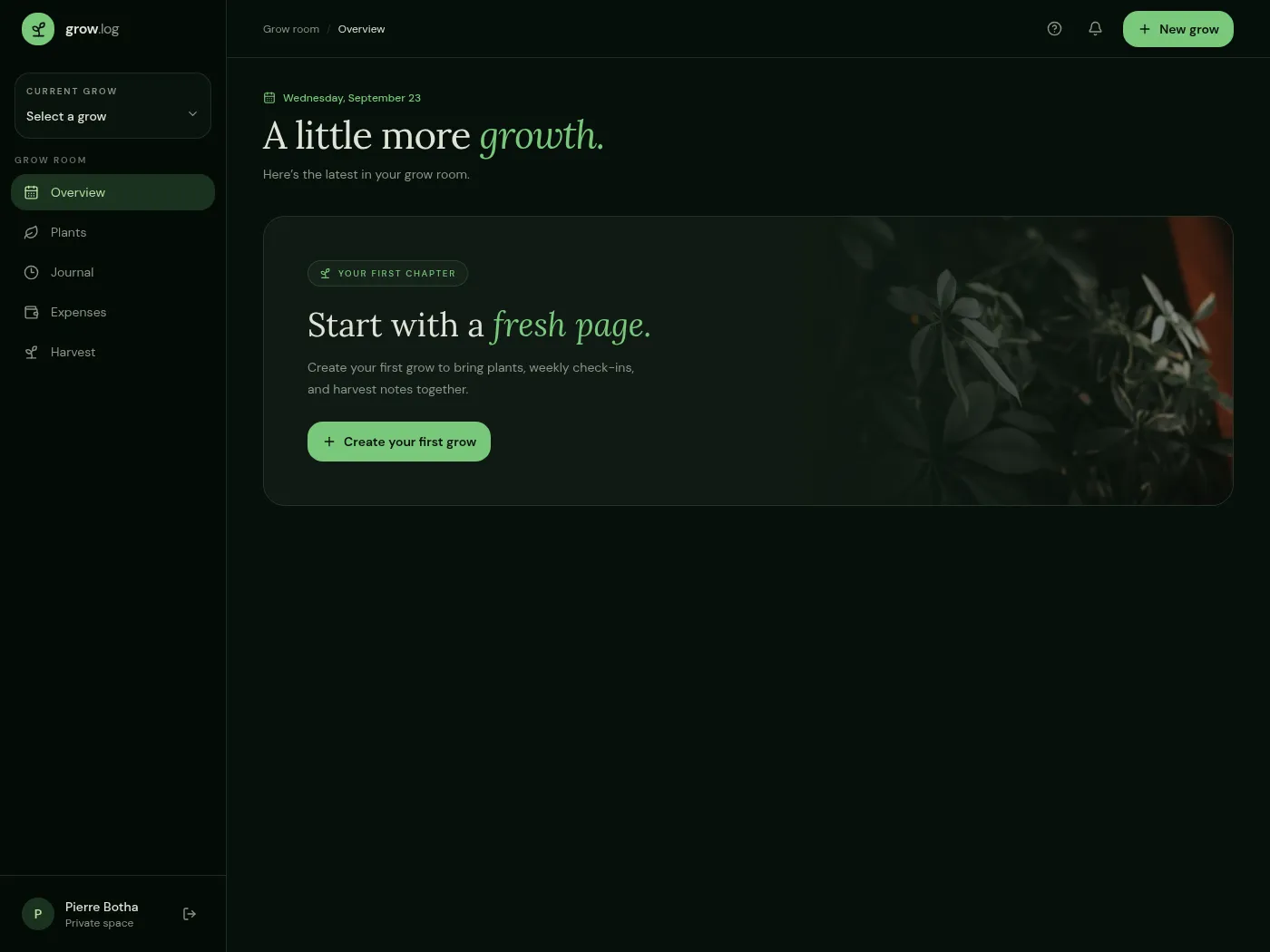 Grow Tracker PWA