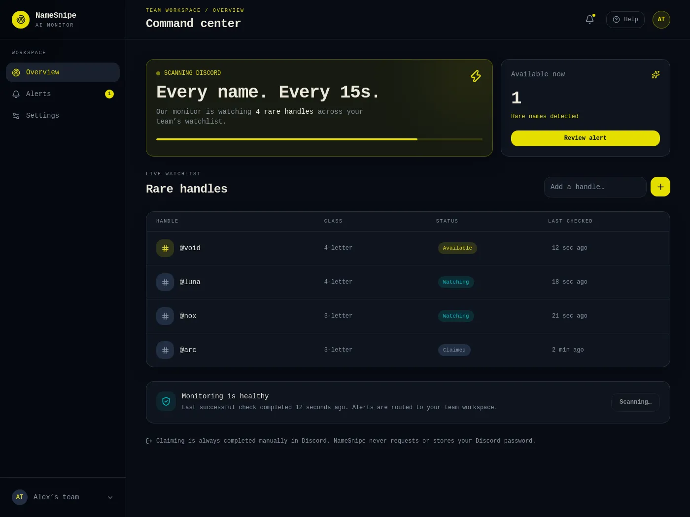 NameSnipe AI