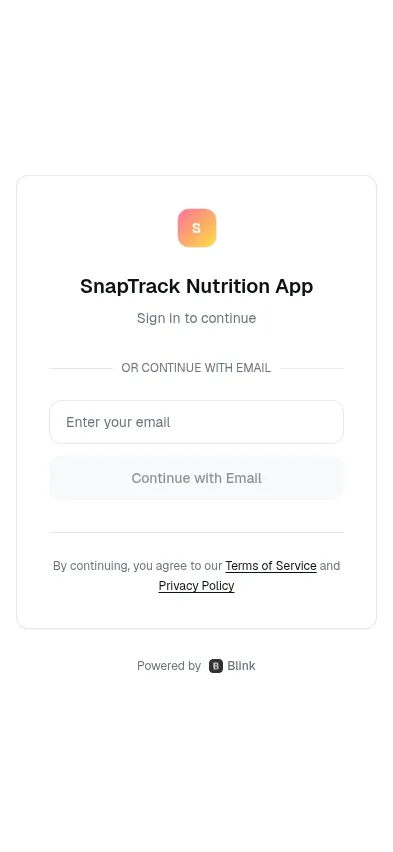 SnapTrack Nutrition App
