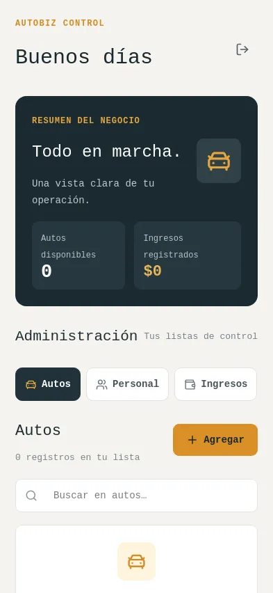 AutoBiz Control App