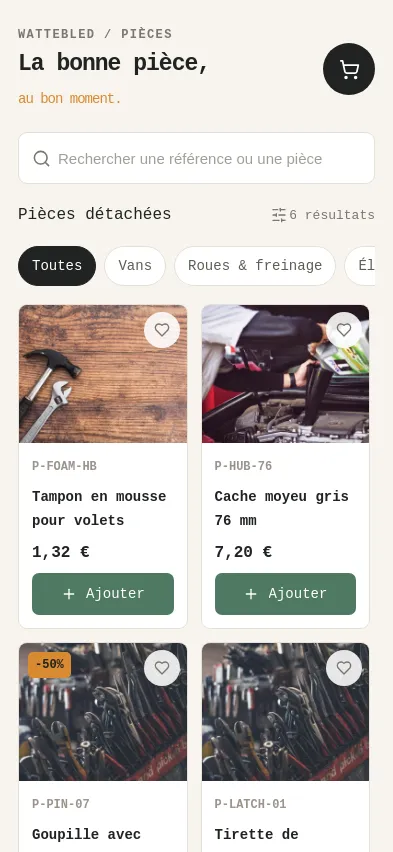 Wattebled Pièces App