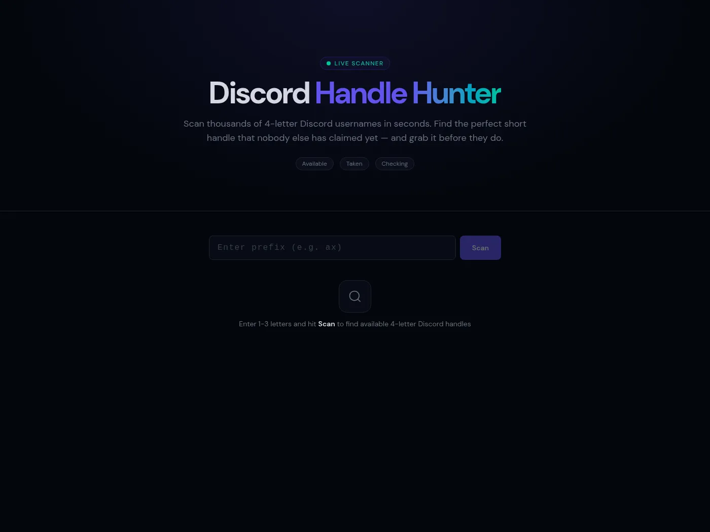 Discord Handle Hunter