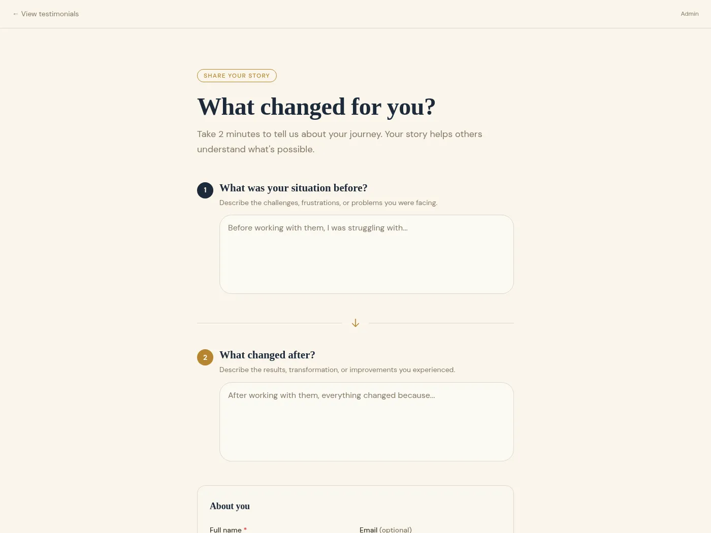 Testimonial AI Wall