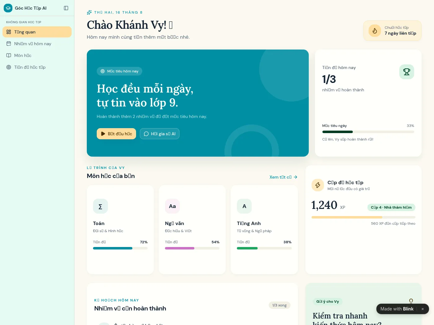 Góc Học Tập AI