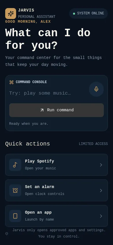 Mini Jarvis Assistant