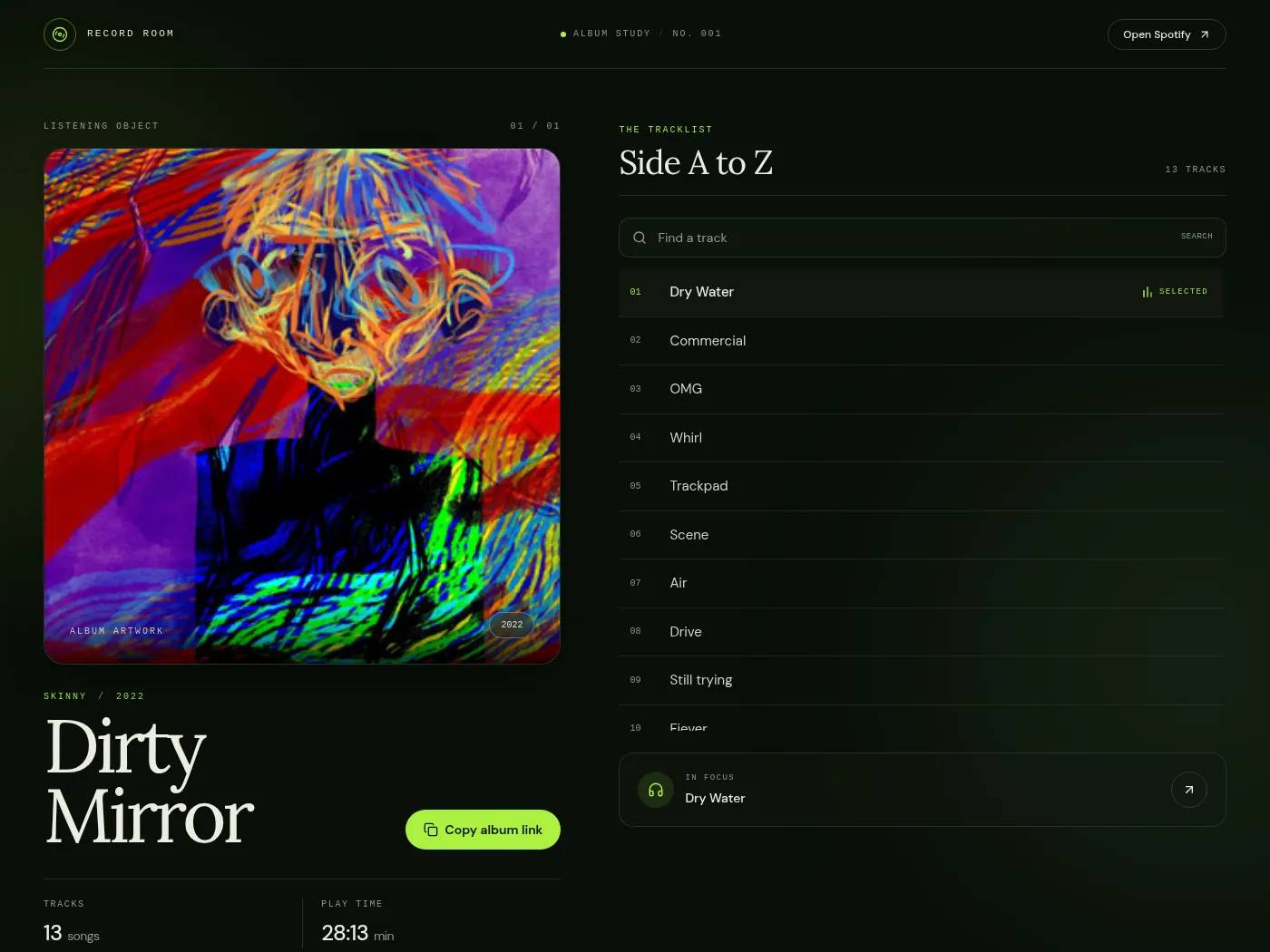 Spotify Album Visualizer