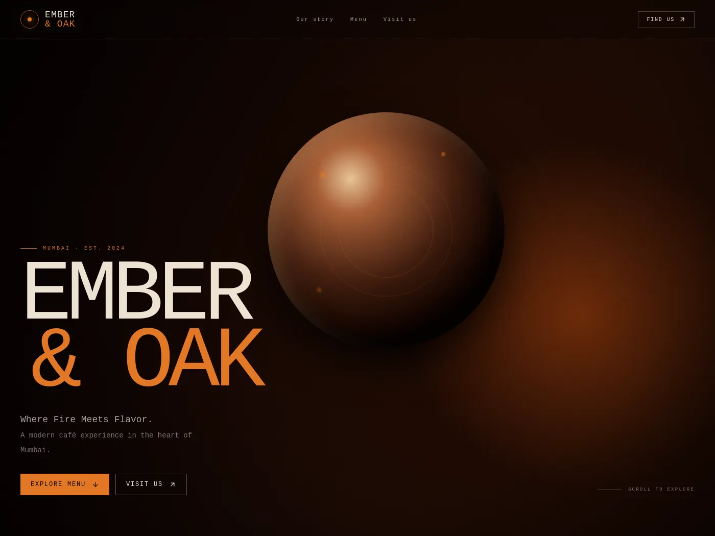Ember & Oak 3D Café Web
