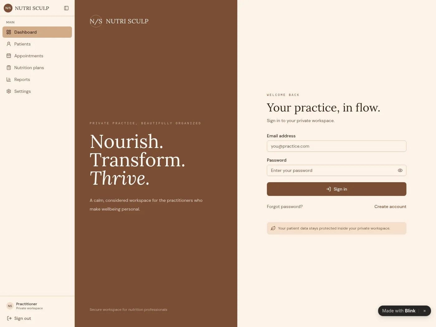 Nutri Sculp Manager