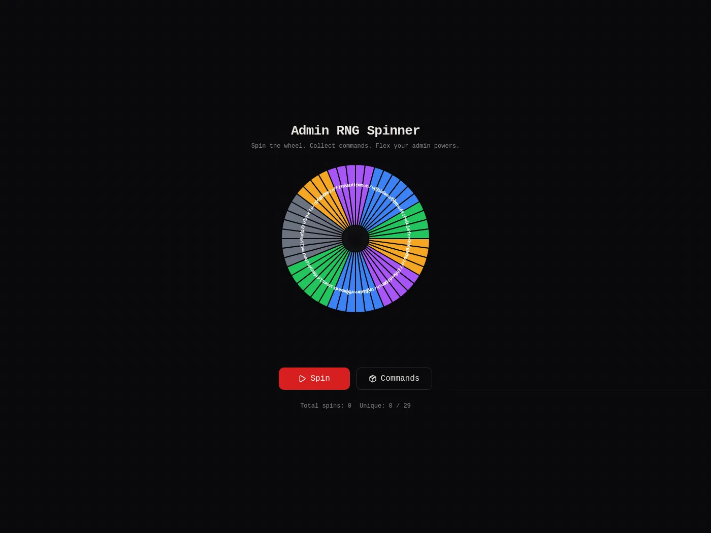 Admin RNG Spinner