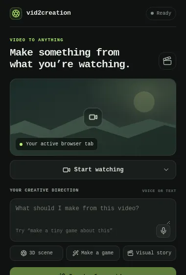 Vid2Creation Extension