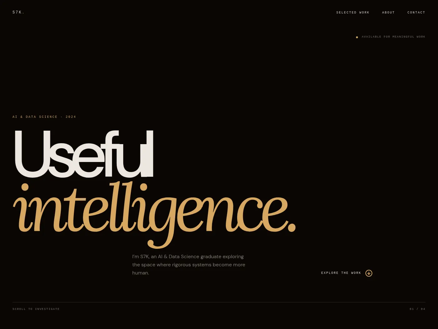 S7K Data Science Portfolio