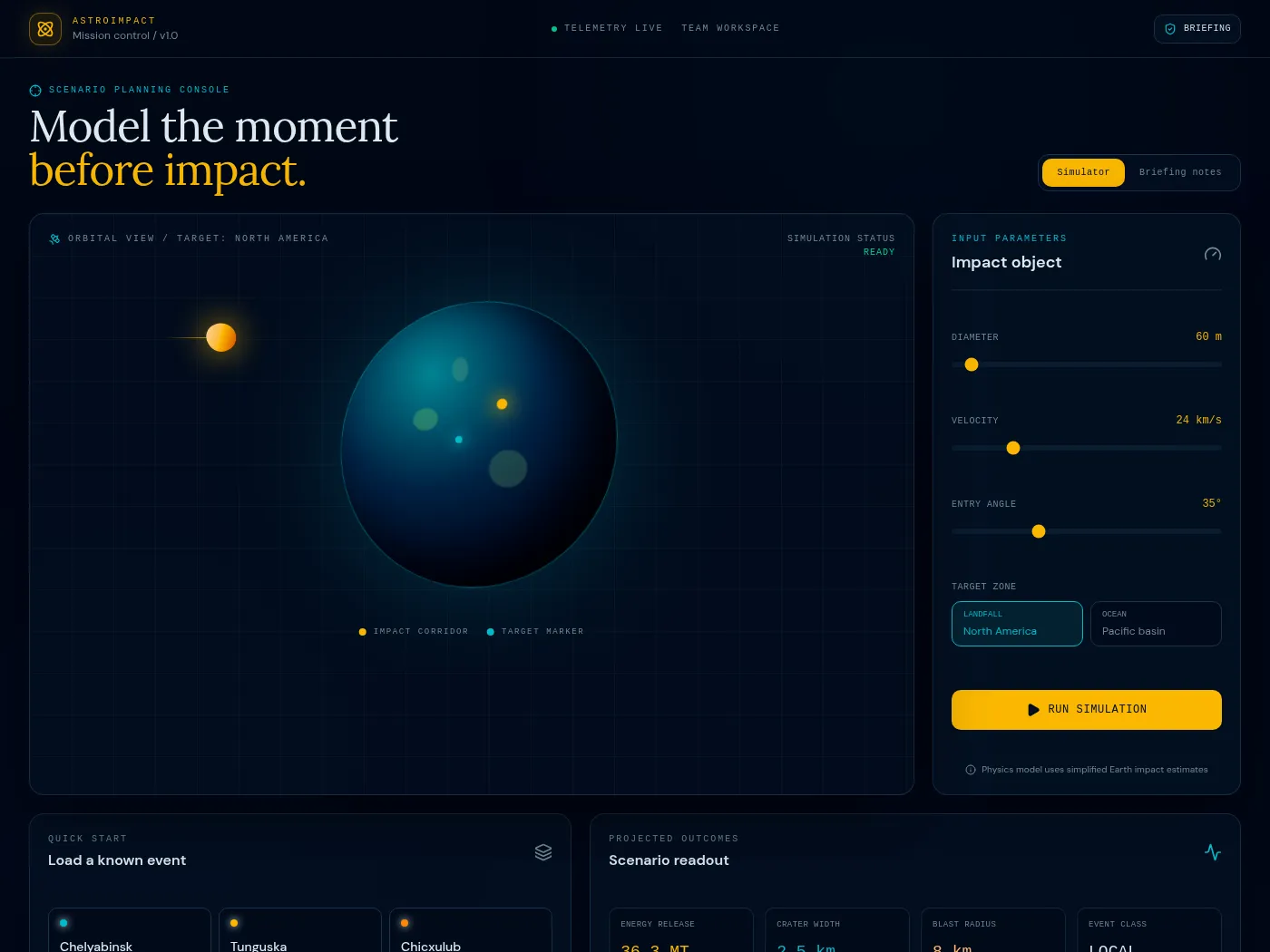 AstroImpact Simulator