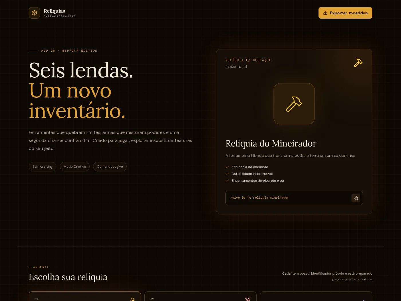 Relíquias Extraordinárias Add-on