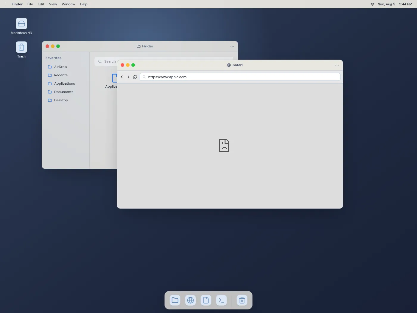 MacOS Web Simulator
