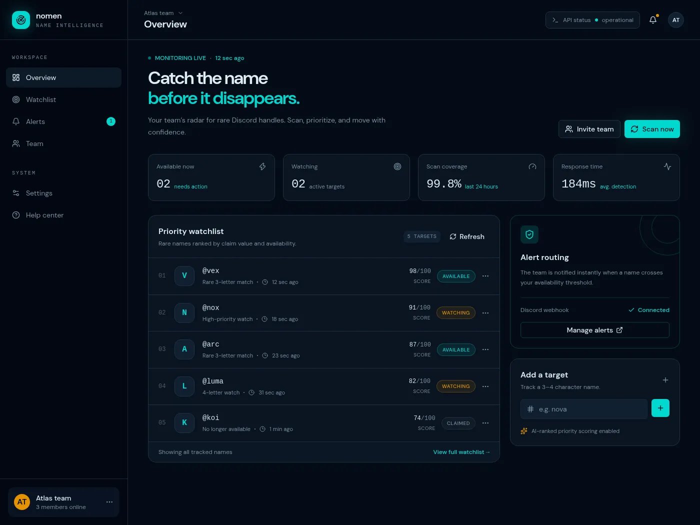 Discord Name Sniper