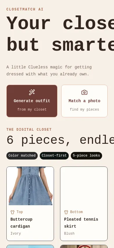 ClosetMatch AI Stylist