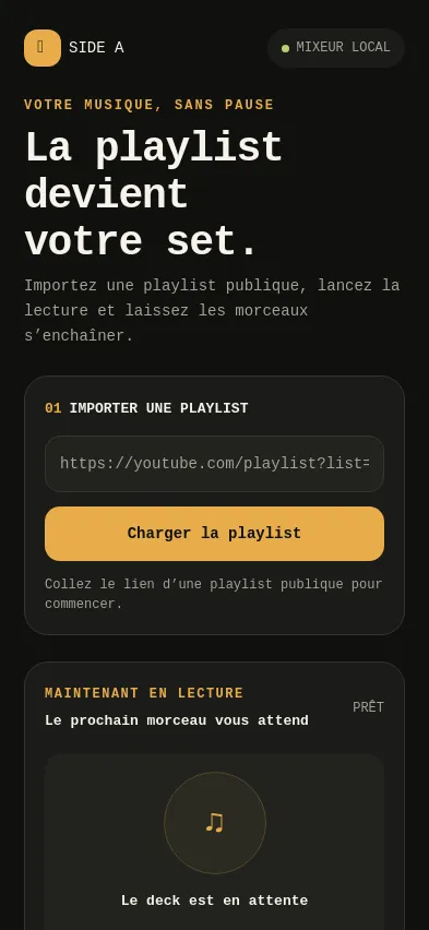 YouTube DJ Playlist Mixer