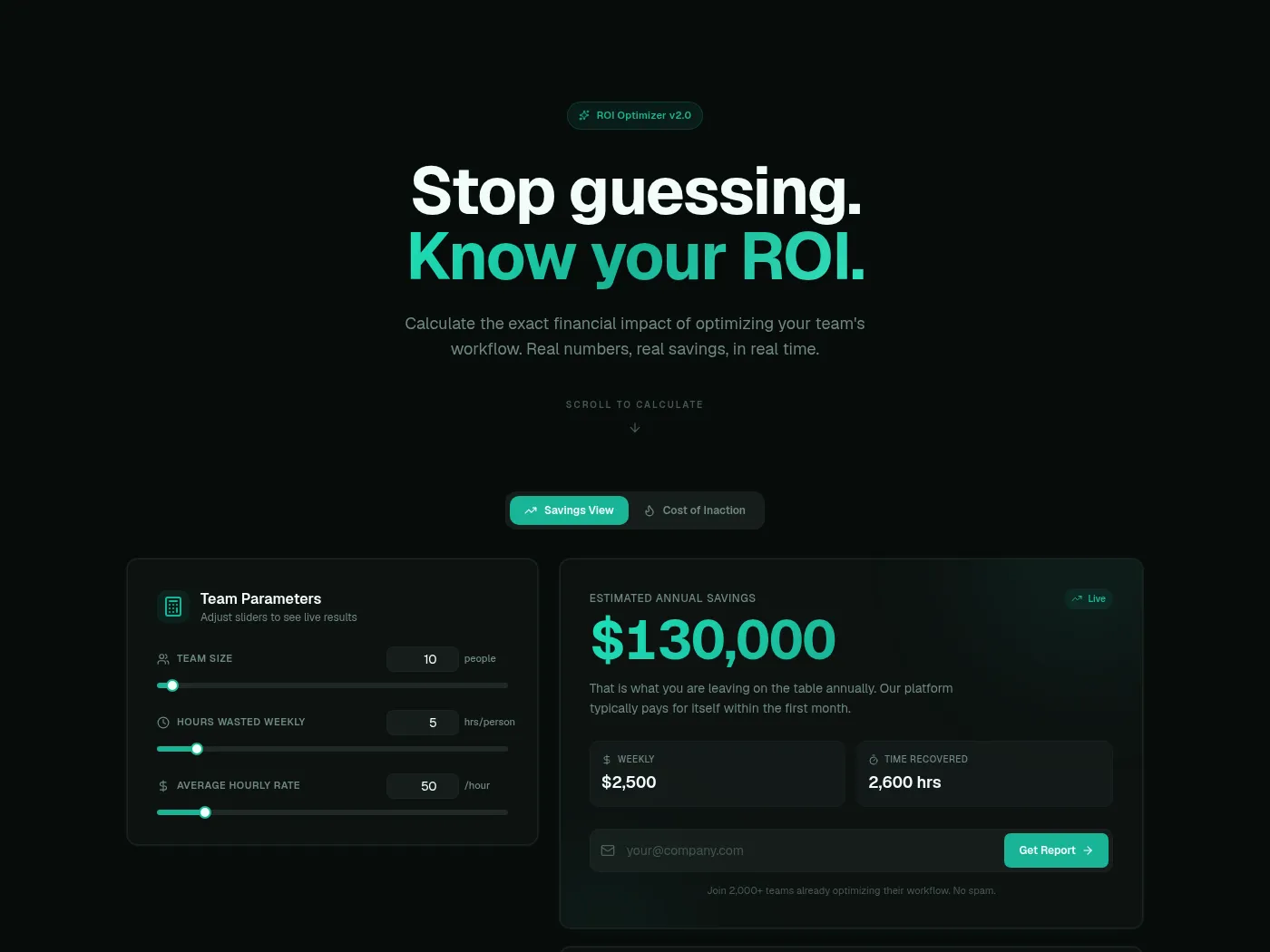 Live ROI Calculator