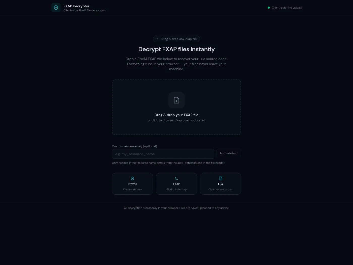 FXAP Decryptor Tool