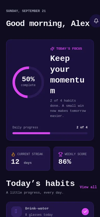 Violet Habit Planner