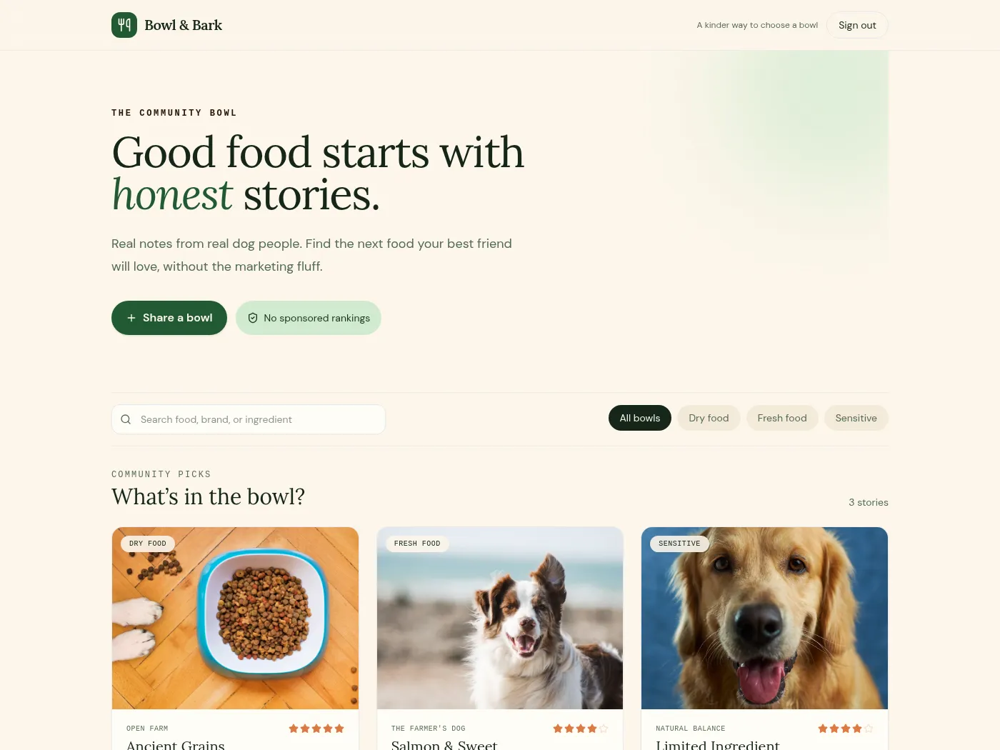 Dog Food Social