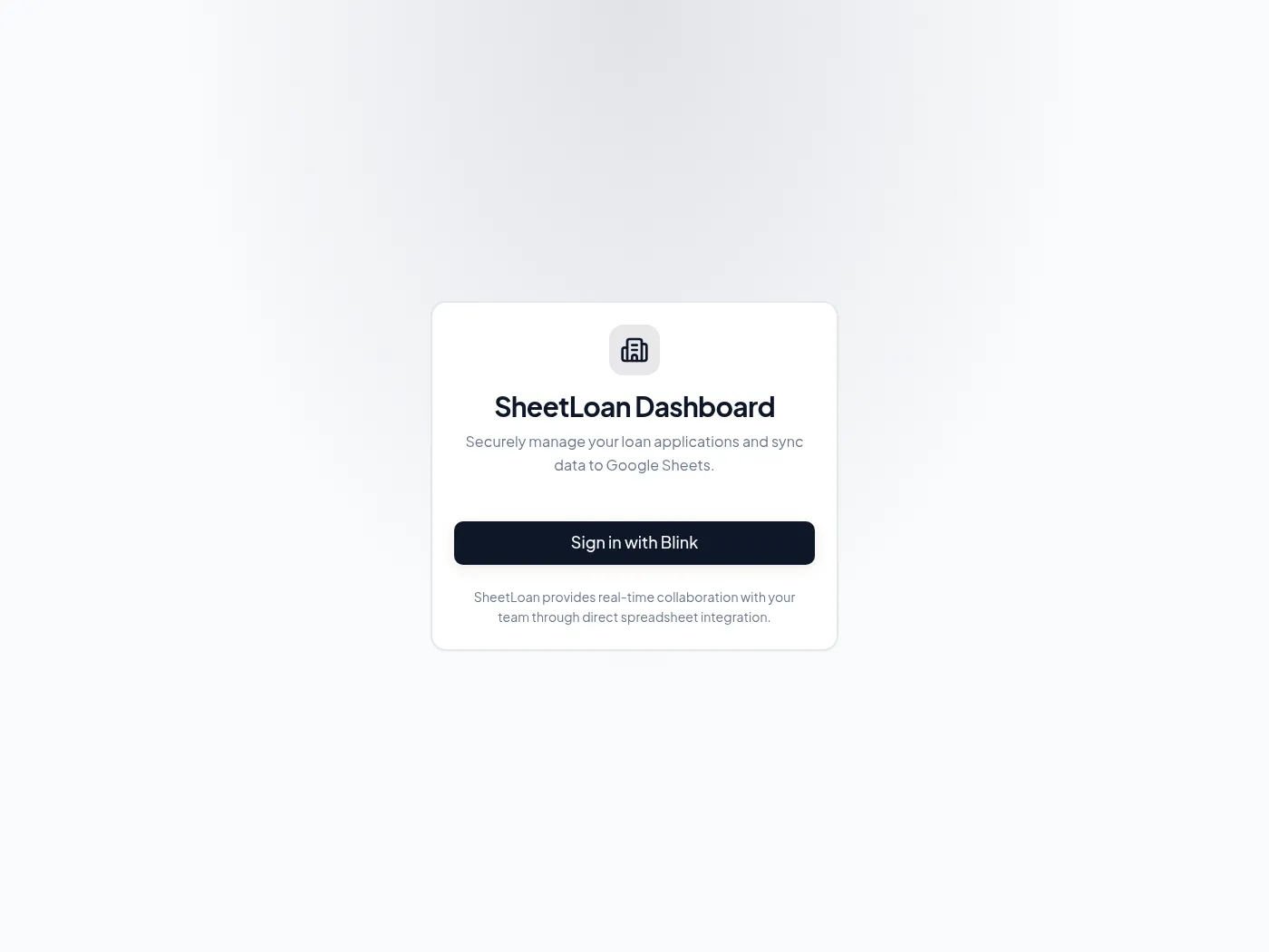 SheetLoan Dashboard