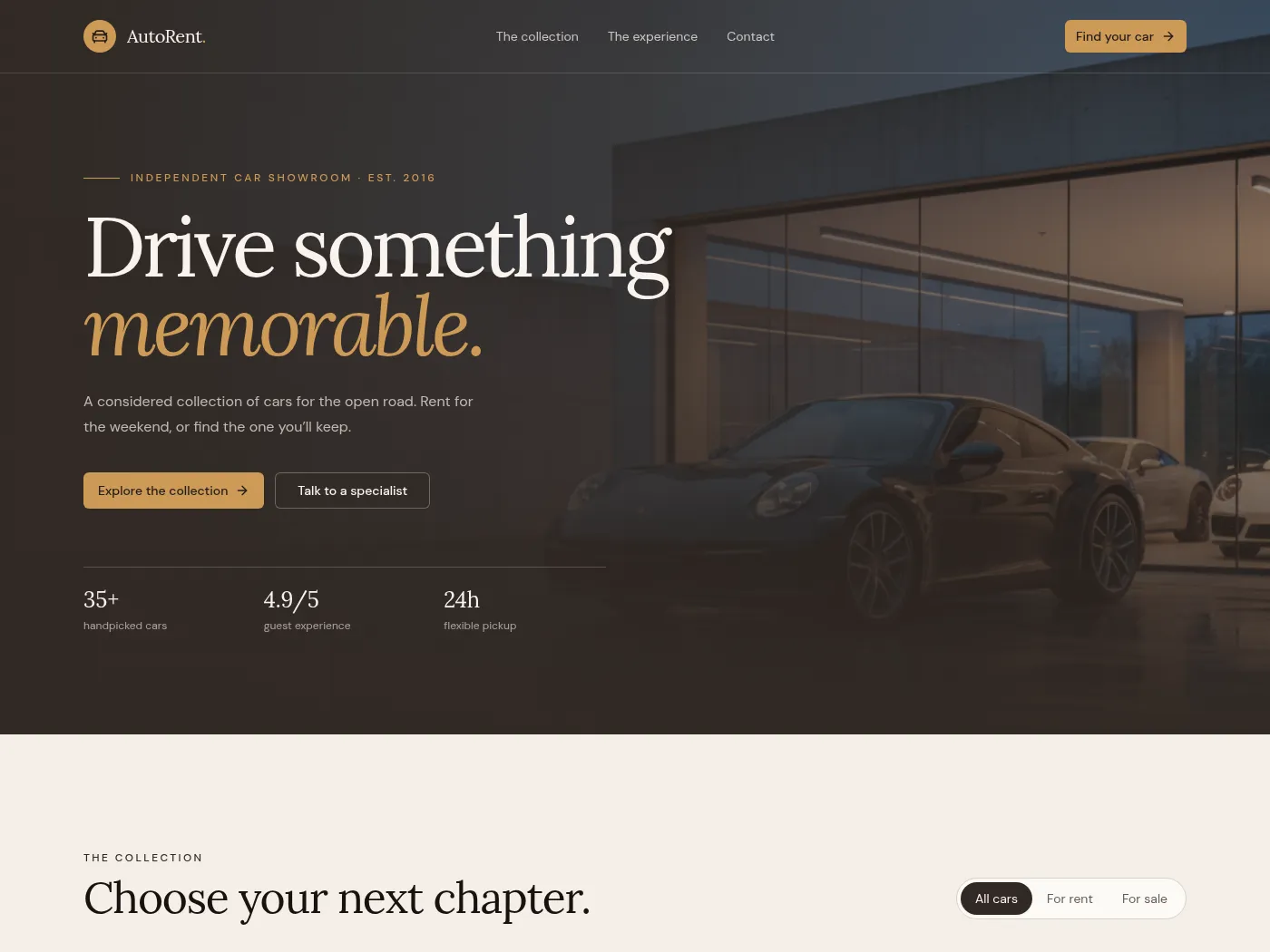 AutoRent Showroom Site