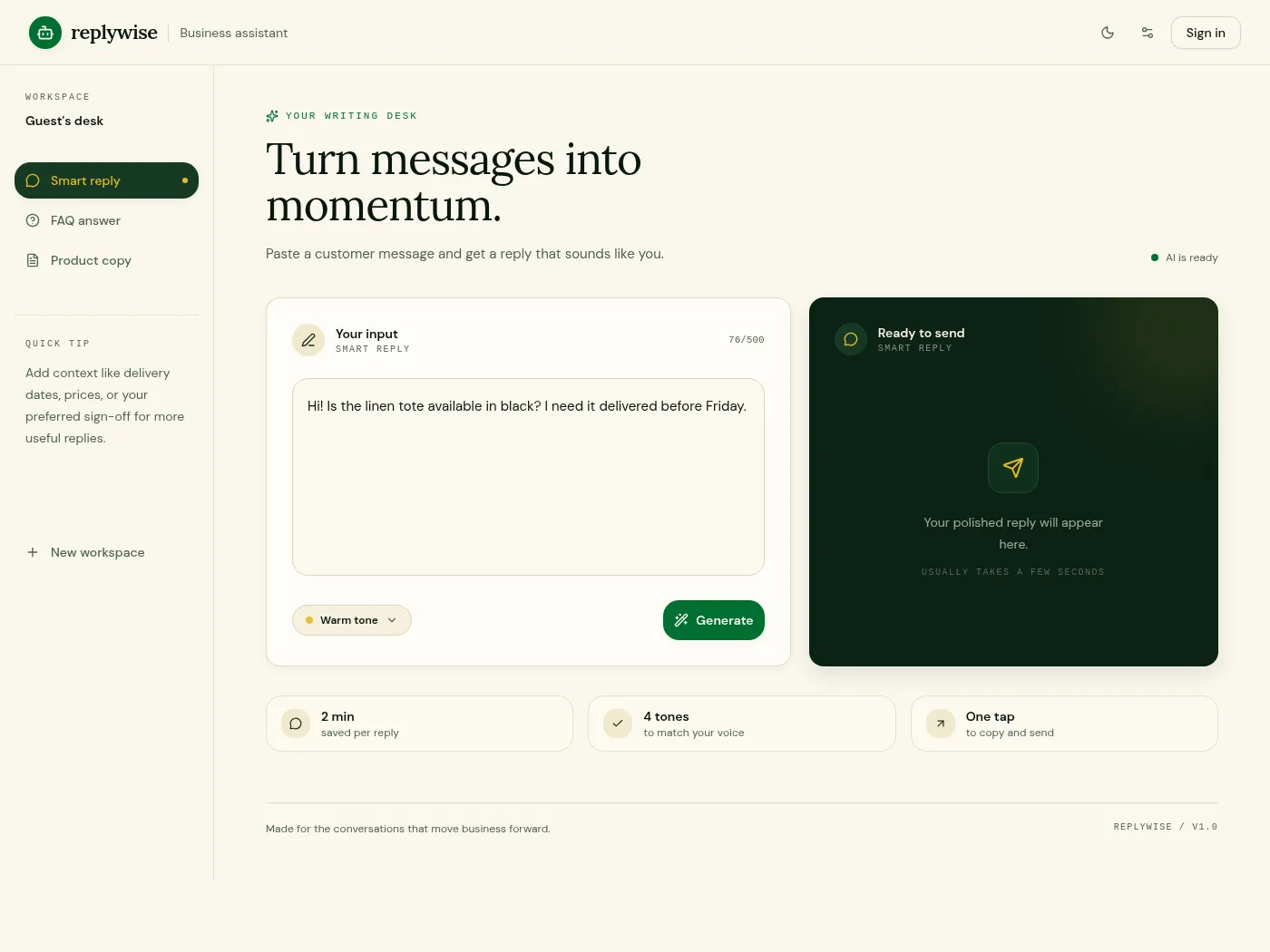 AI WhatsApp Biz Assistant