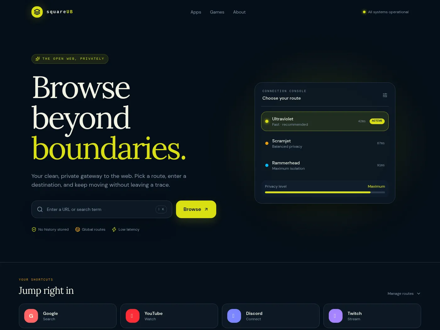 squareUB Web Proxy Hub