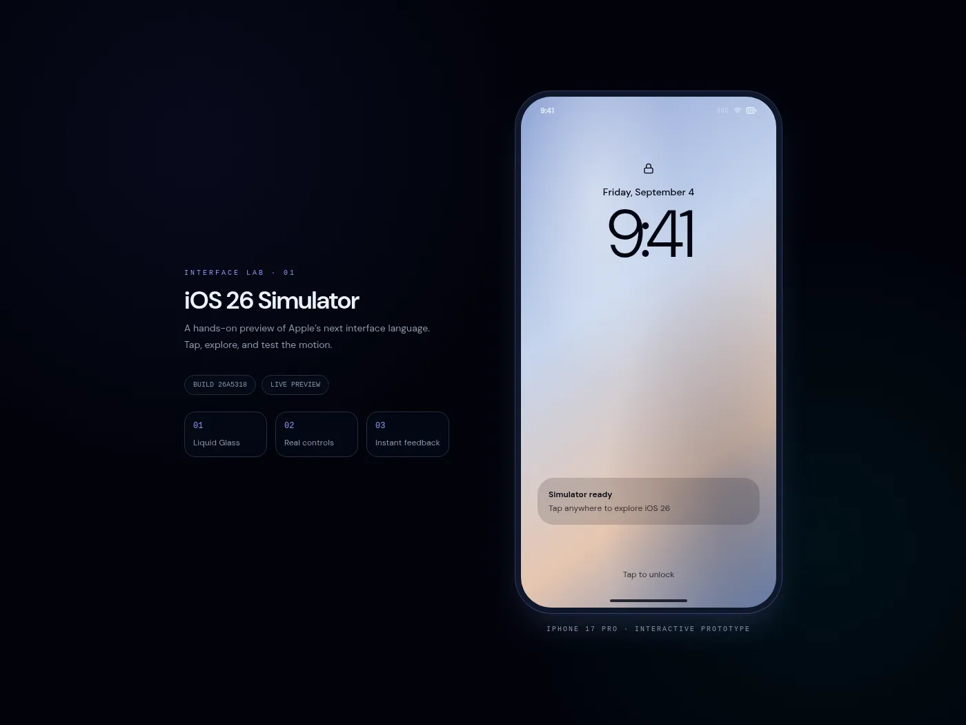 iOS 26 Web Simulator
