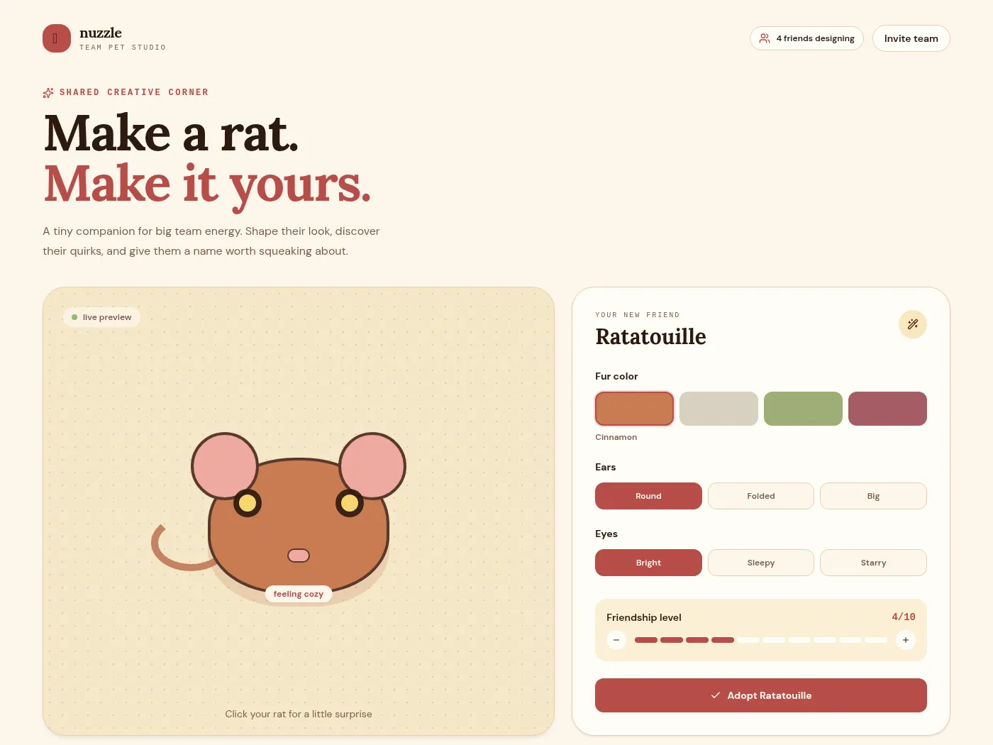 Rat Pet Designer