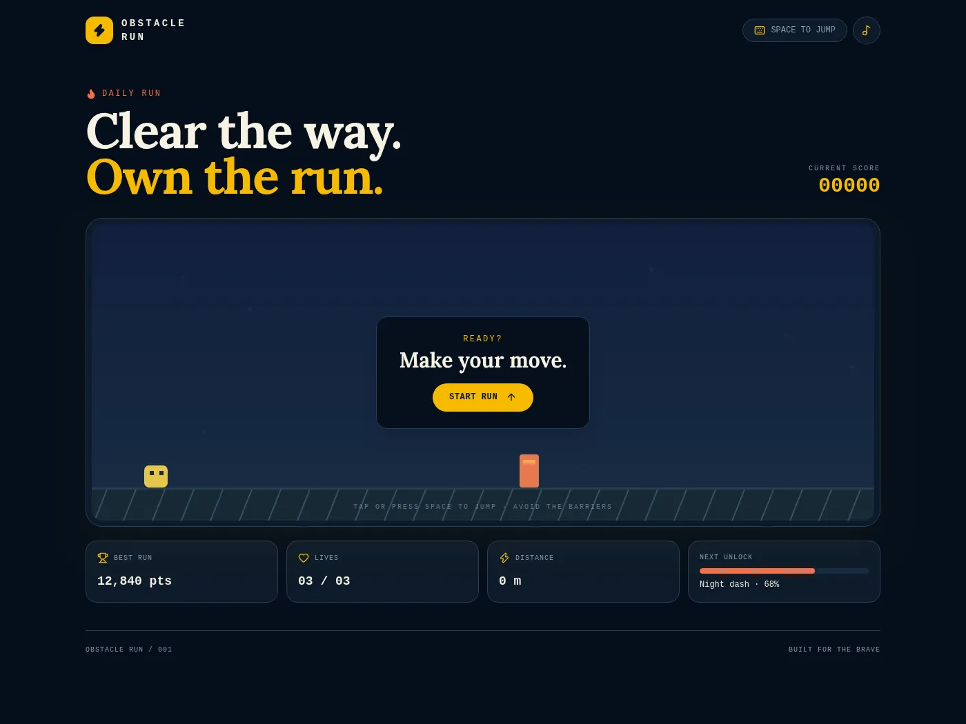 Obstacles Jump Game