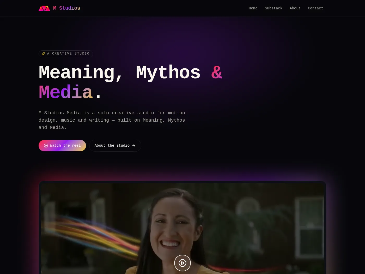 M Studios Media Site