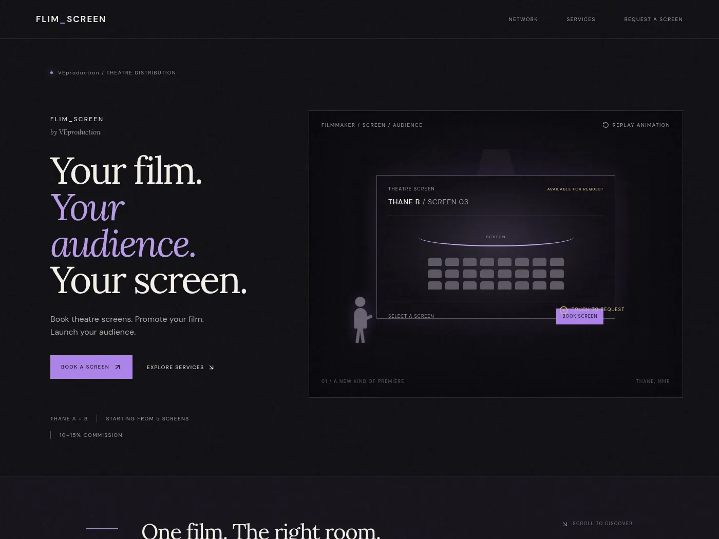 FLIM_SCREEN Cinematic Website