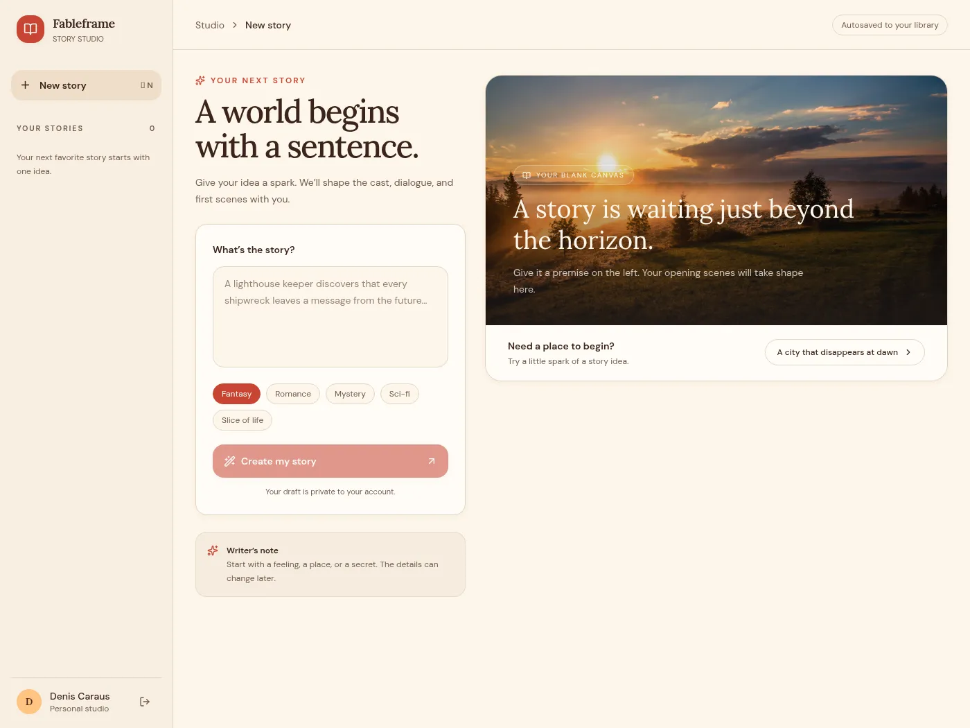 AI Visual Story Builder
