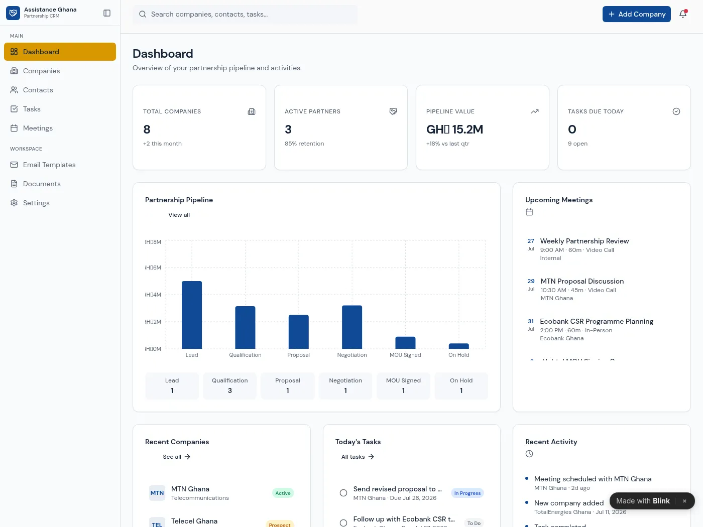 Assistance Ghana CRM