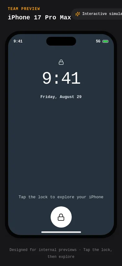 iPhone 17 Pro Simulator