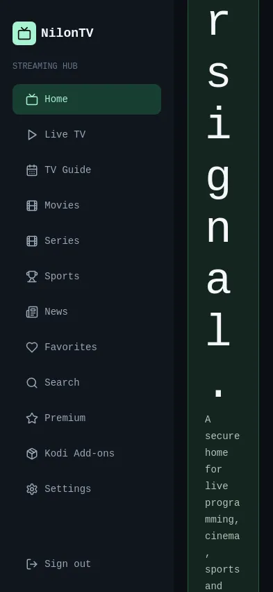 NilonTV Android Streaming Hub