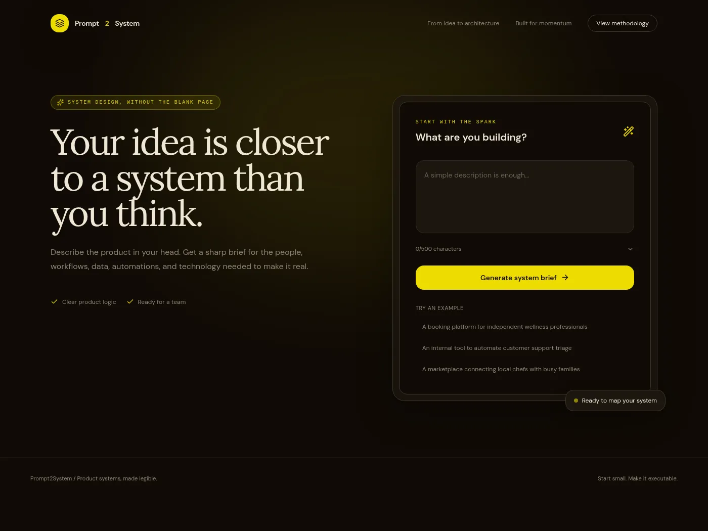 Prompt2System