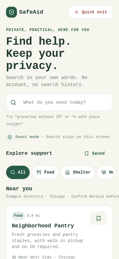 SafeAid Mobile Platform