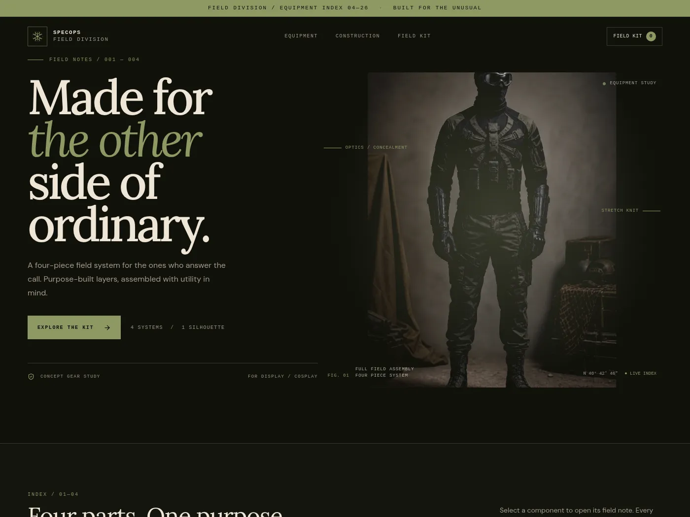 SpecOps Hero Gear Catalog