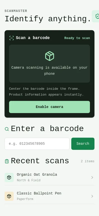 ScanMaster Mobile